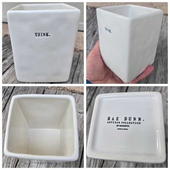 Rae Dunn Magnolia | Accents | Rae Dunn Square White Pencil Holder ...